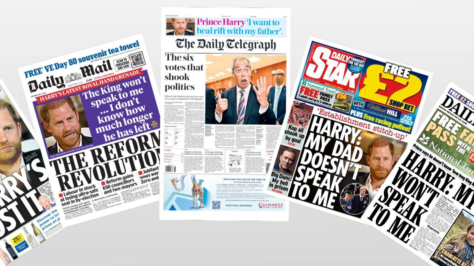 Saturday's national newspaper front pages | UK News | Sky News