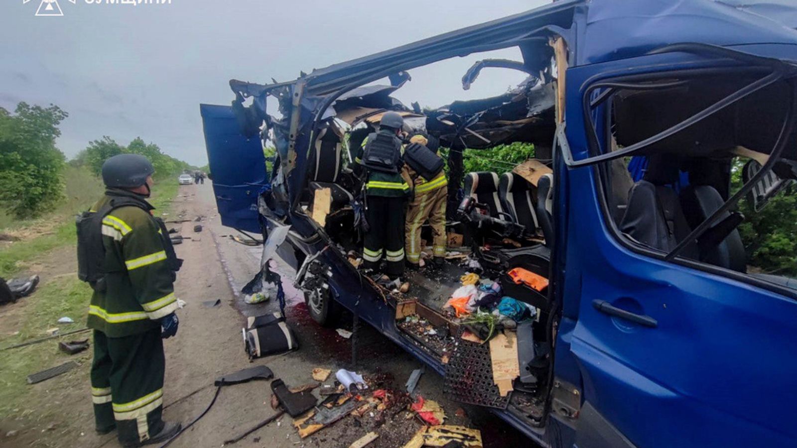 Family among nine killed in Russian strike on bus in Sumy, Ukraine, hours after peace talks ...