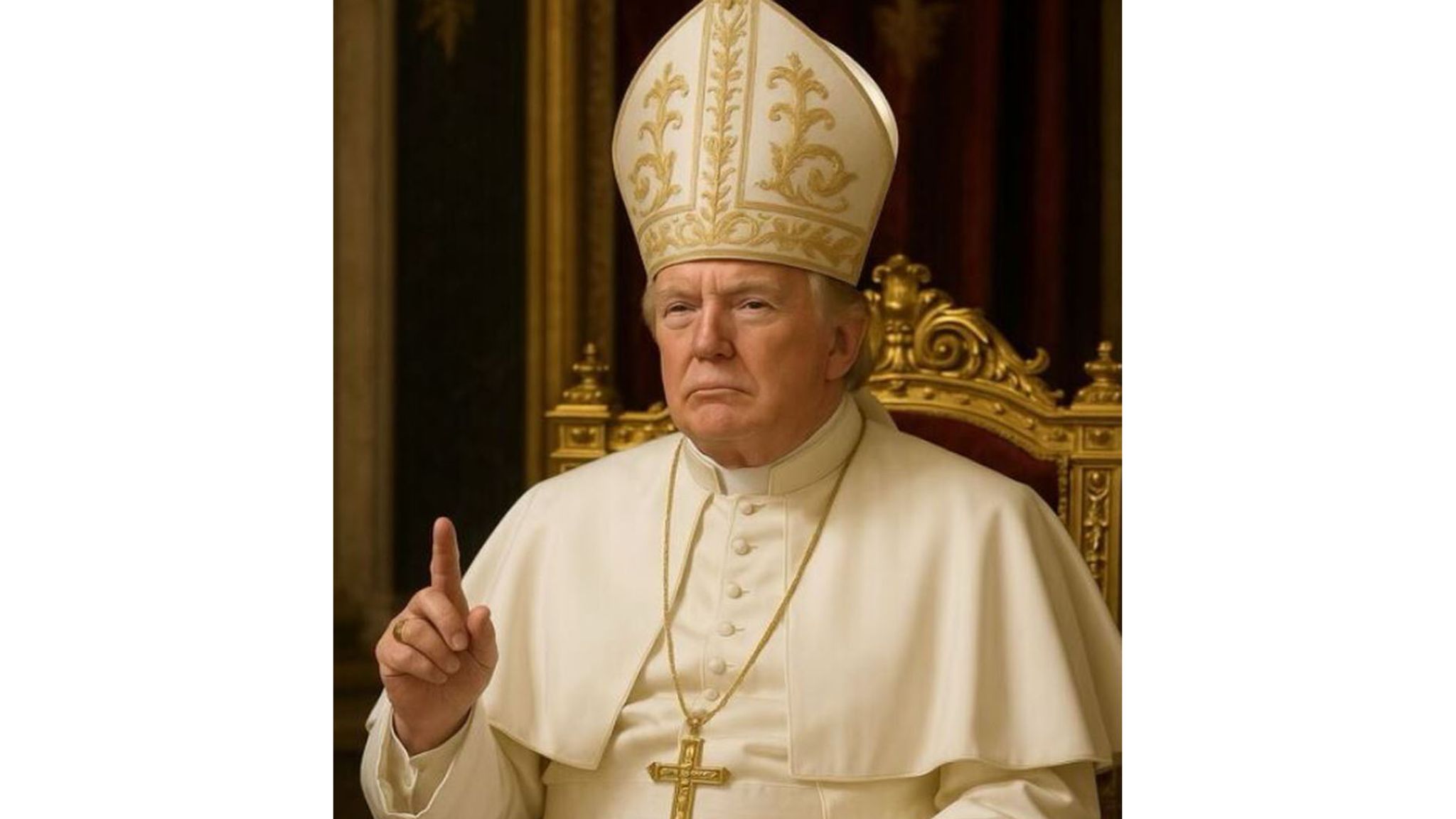 Donald Trump denies posting AI image of himself as pope | US News | Sky ...