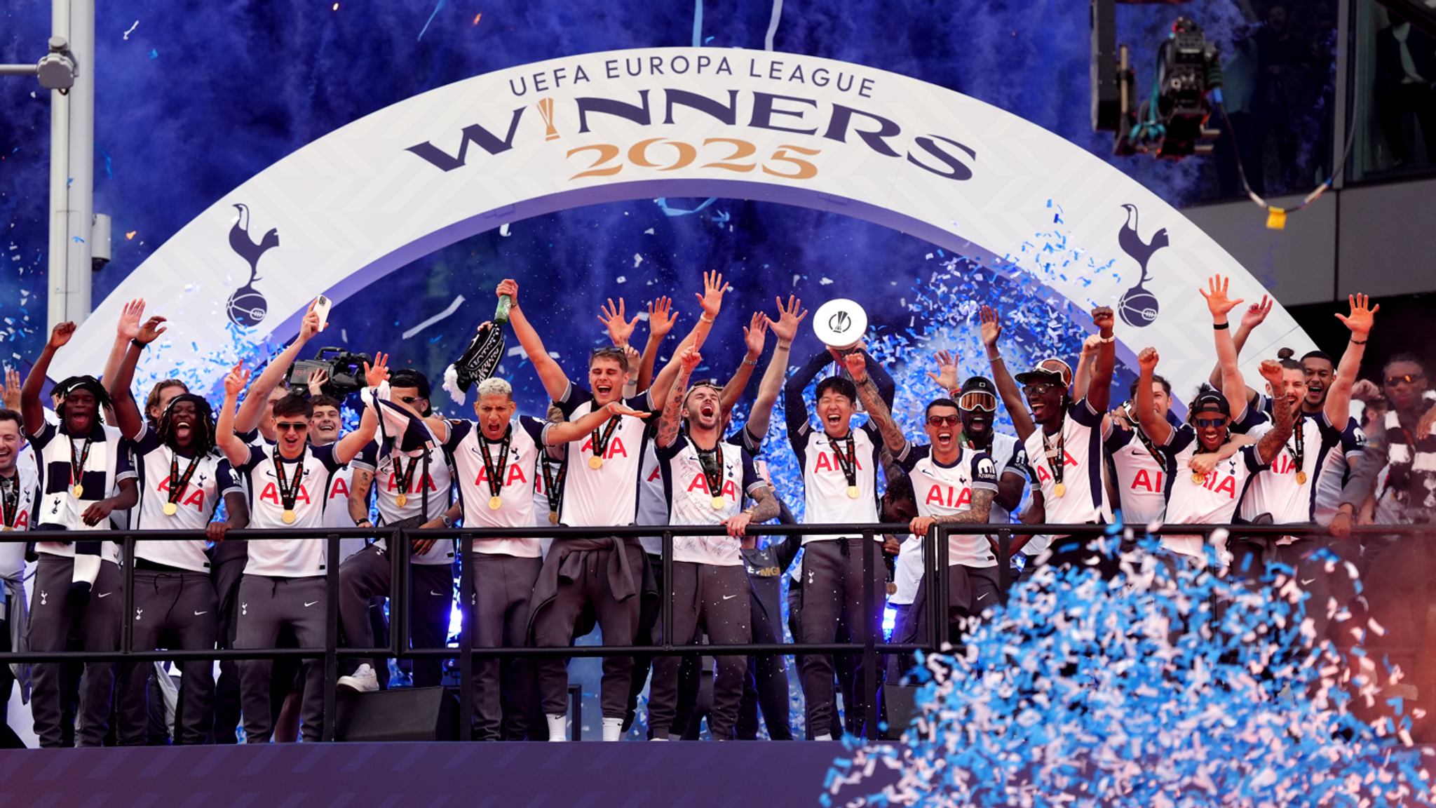 Spurs celebrate European title - and their once ridiculed boss came ...