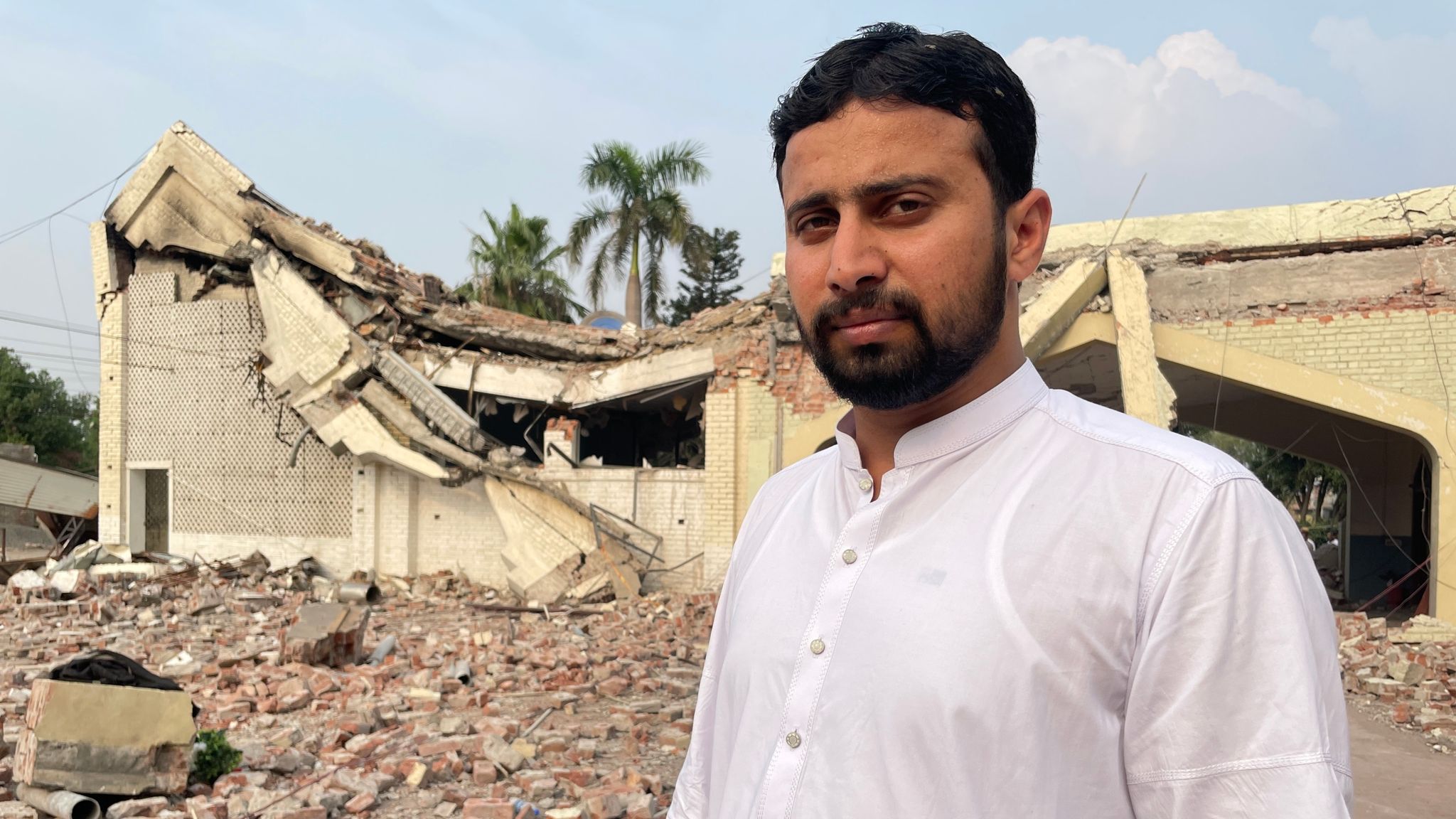 The site targeted by deadly Indian missile strikes is a mass of rubble - and locals feel trapped ...
