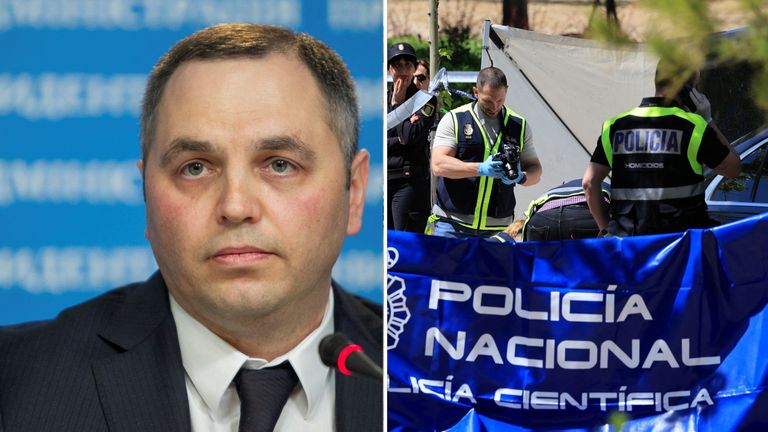 Moment car almost hits police officer | US News | Sky News