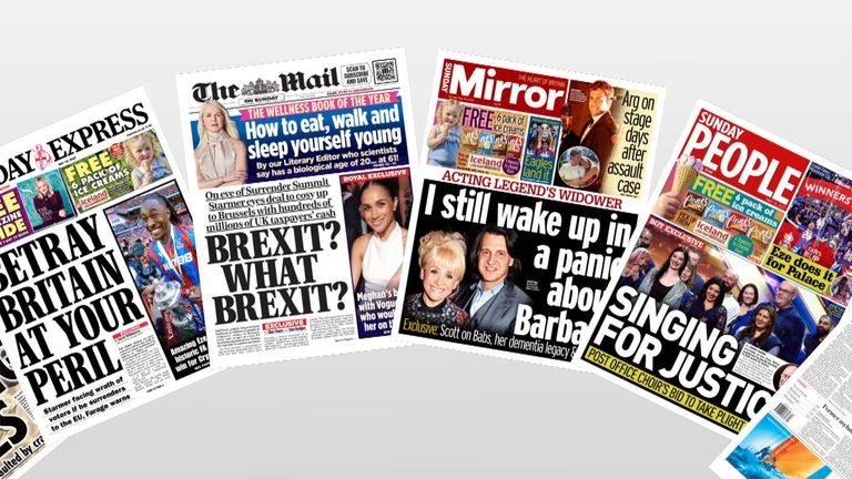 Press Preview Thursdays Papers News Uk Video News Sky News