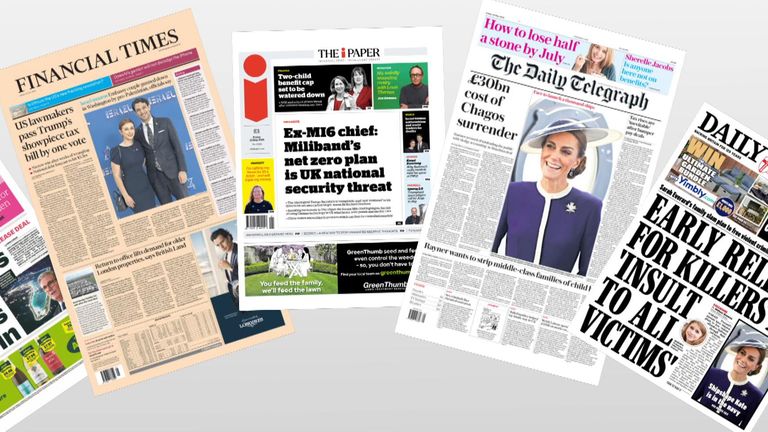 Press Preview: Thursday's front pages | News UK Video News | Sky News