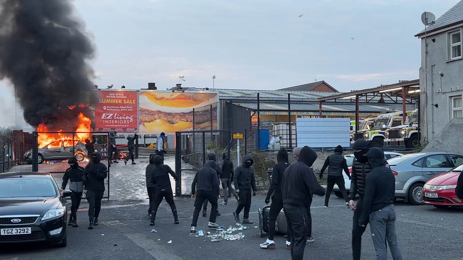 Ballymena riots: Fireworks, petrol bombs and glass bottles thrown at ...