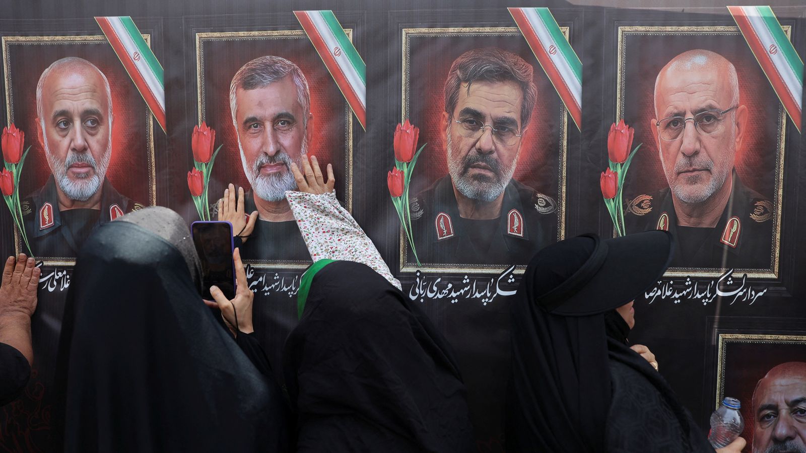 Chants of 'death to America' at funeral for Iranian military commanders ...
