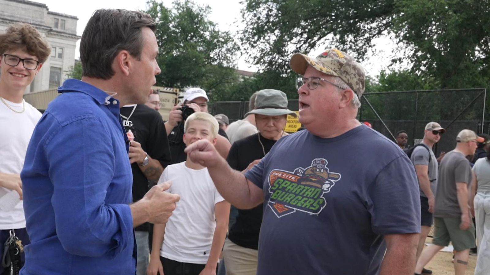 Sky correspondent Mark Stone in confrontation with heckler | US News ...