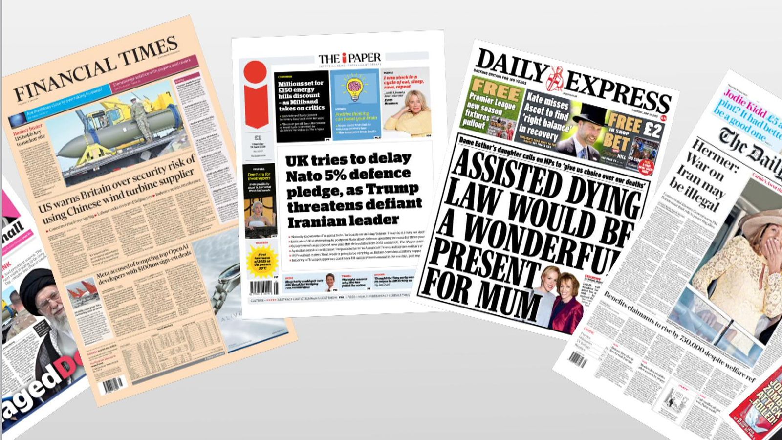 Thursday's national newspaper front pages | UK News | Sky News