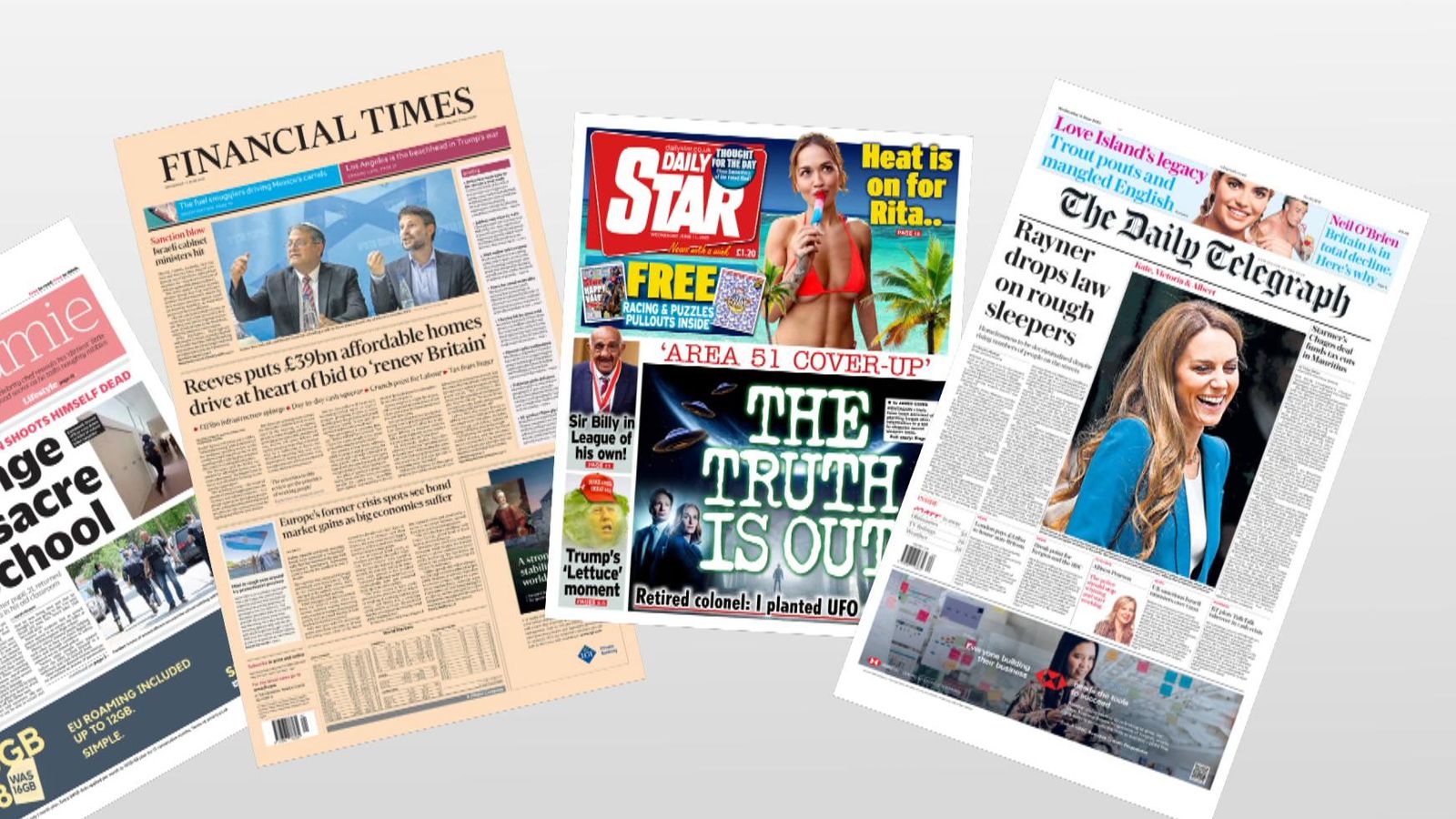Wednesday's national newspaper front pages | UK News | Sky News
