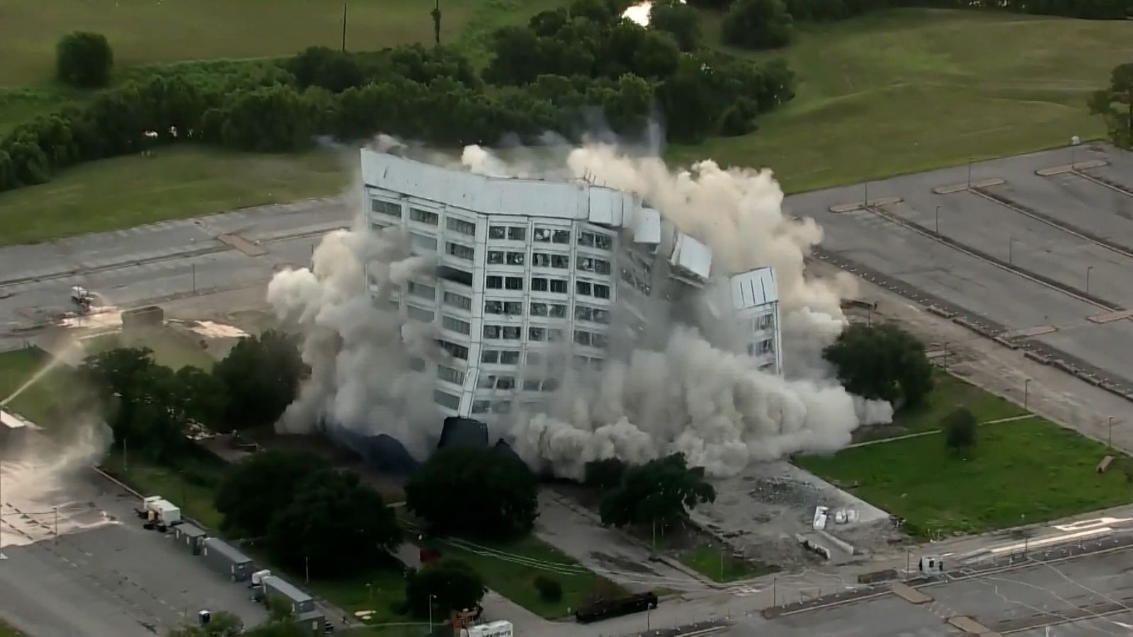 Texas office building demolished by controlled explosions | US News ...