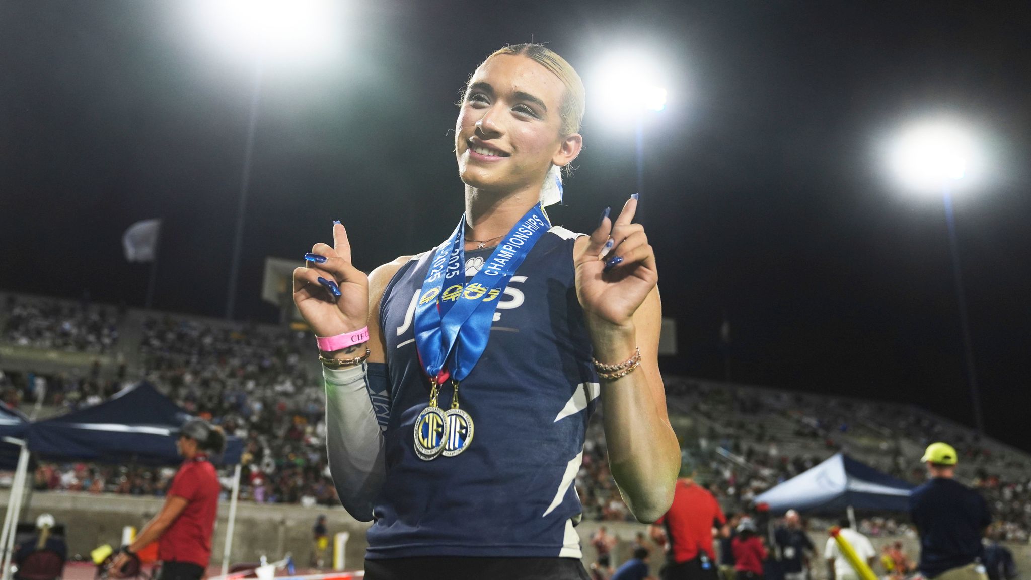 AB Hernandez: 16-year-old transgender athlete wins two golds and a ...