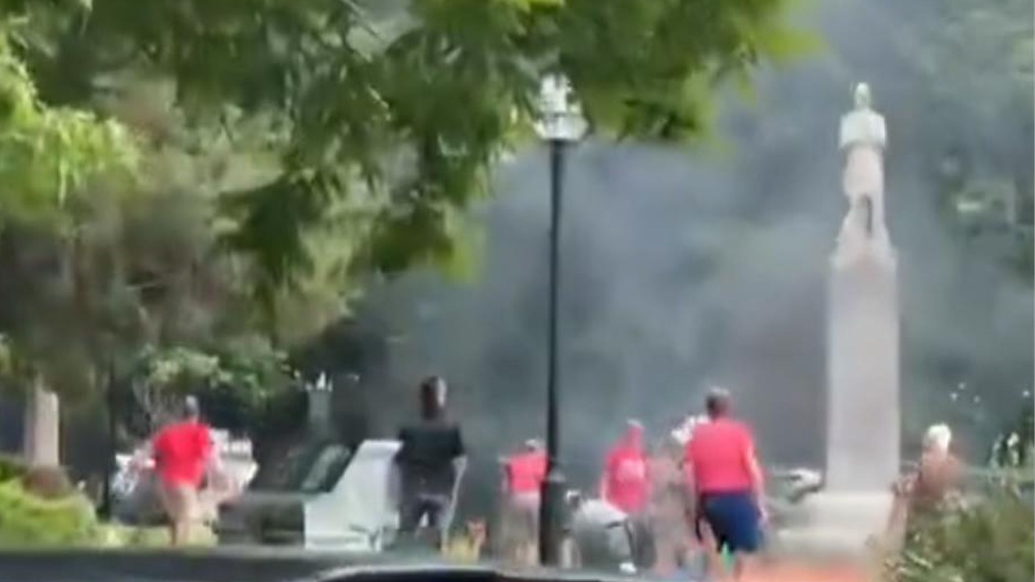 Eight injured in petrol bomb and 'flamethrower' attack at rally for ...