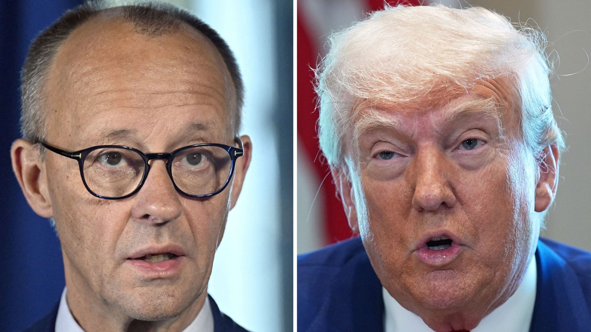 German Chancellor Friedrich Merz is meeting Donald Trump for the first ...