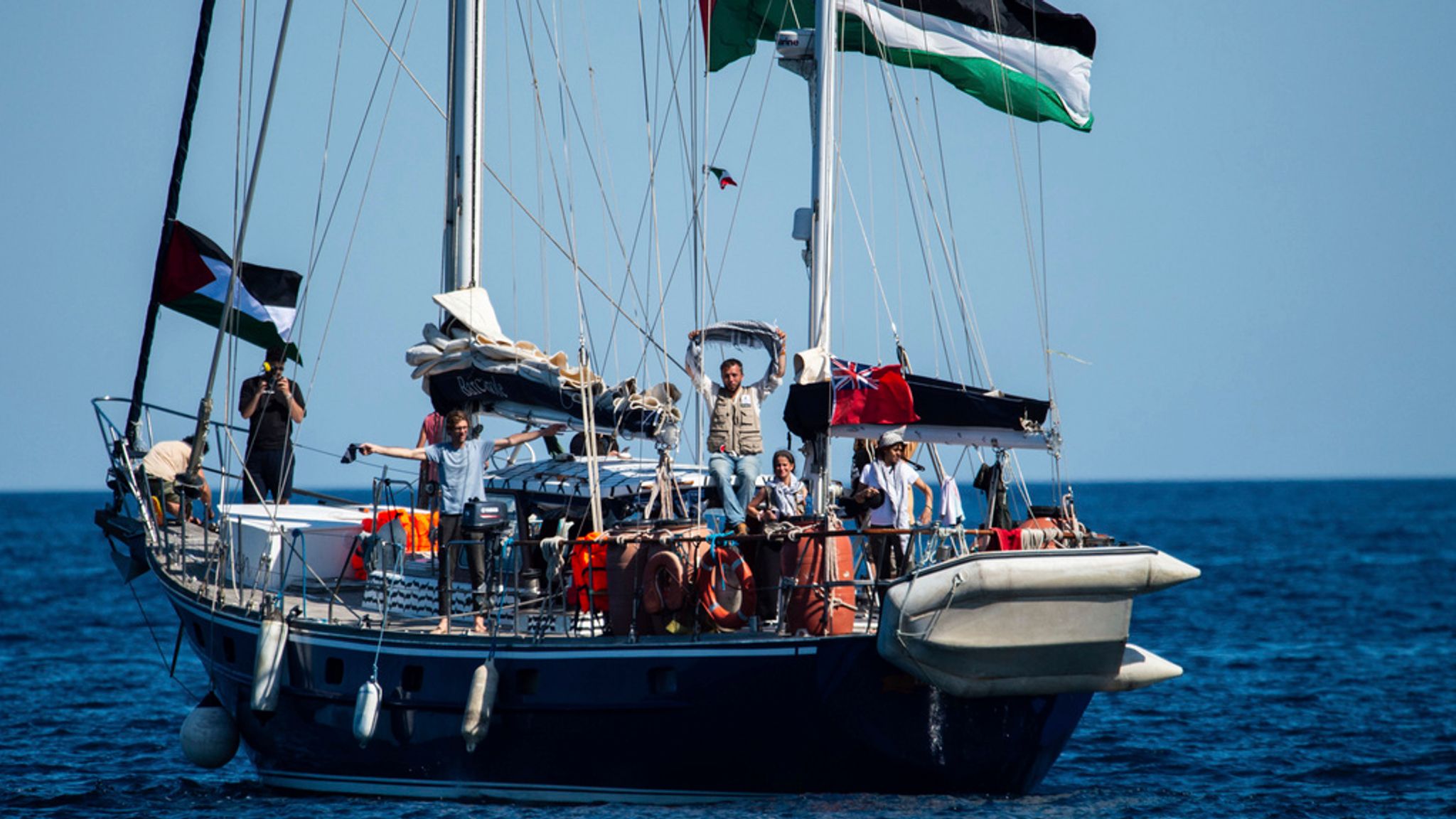 Who was on board the seized Gaza aid boat with Greta Thunberg? | World News | Sky News