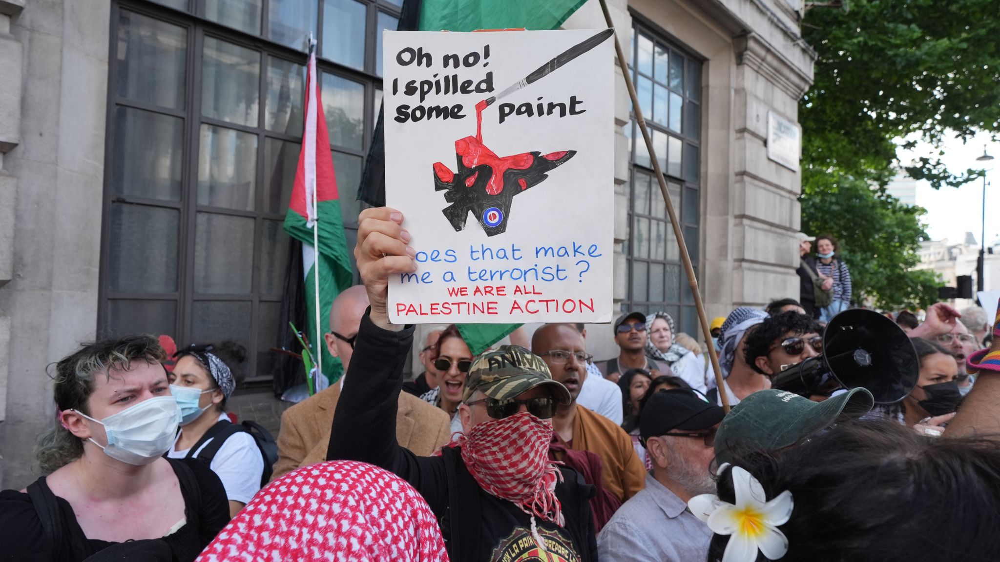 Palestine Action supporters defiant as group faces ban | UK News | Sky News