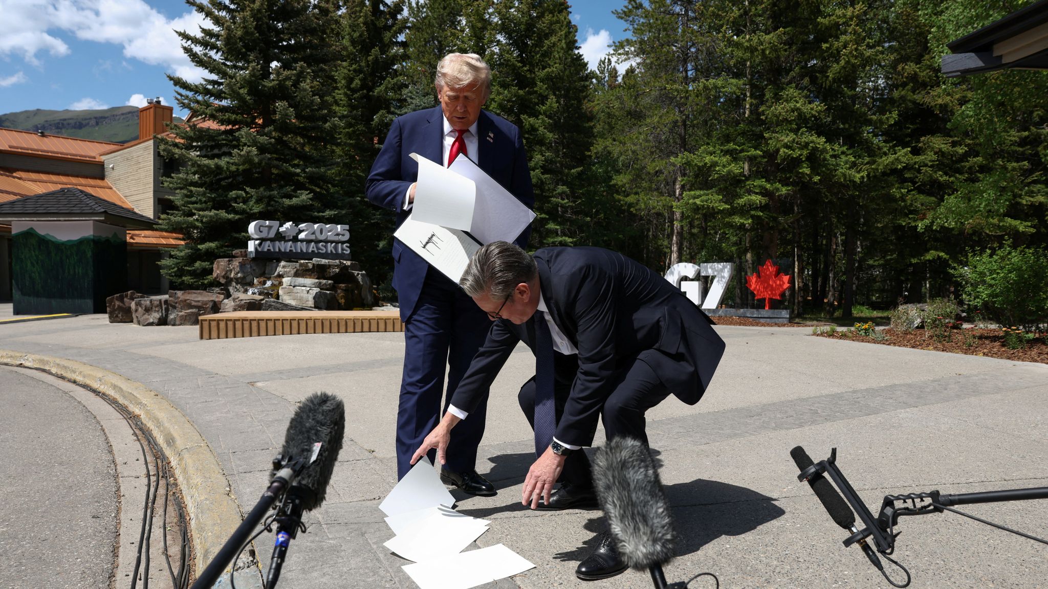 US-UK trade deal 'done', says Trump as he meets Starmer at G7 | Politics News | Sky News
