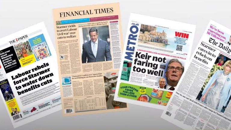 Press Preview: Wednesday's front pages | News UK Video News | Sky News