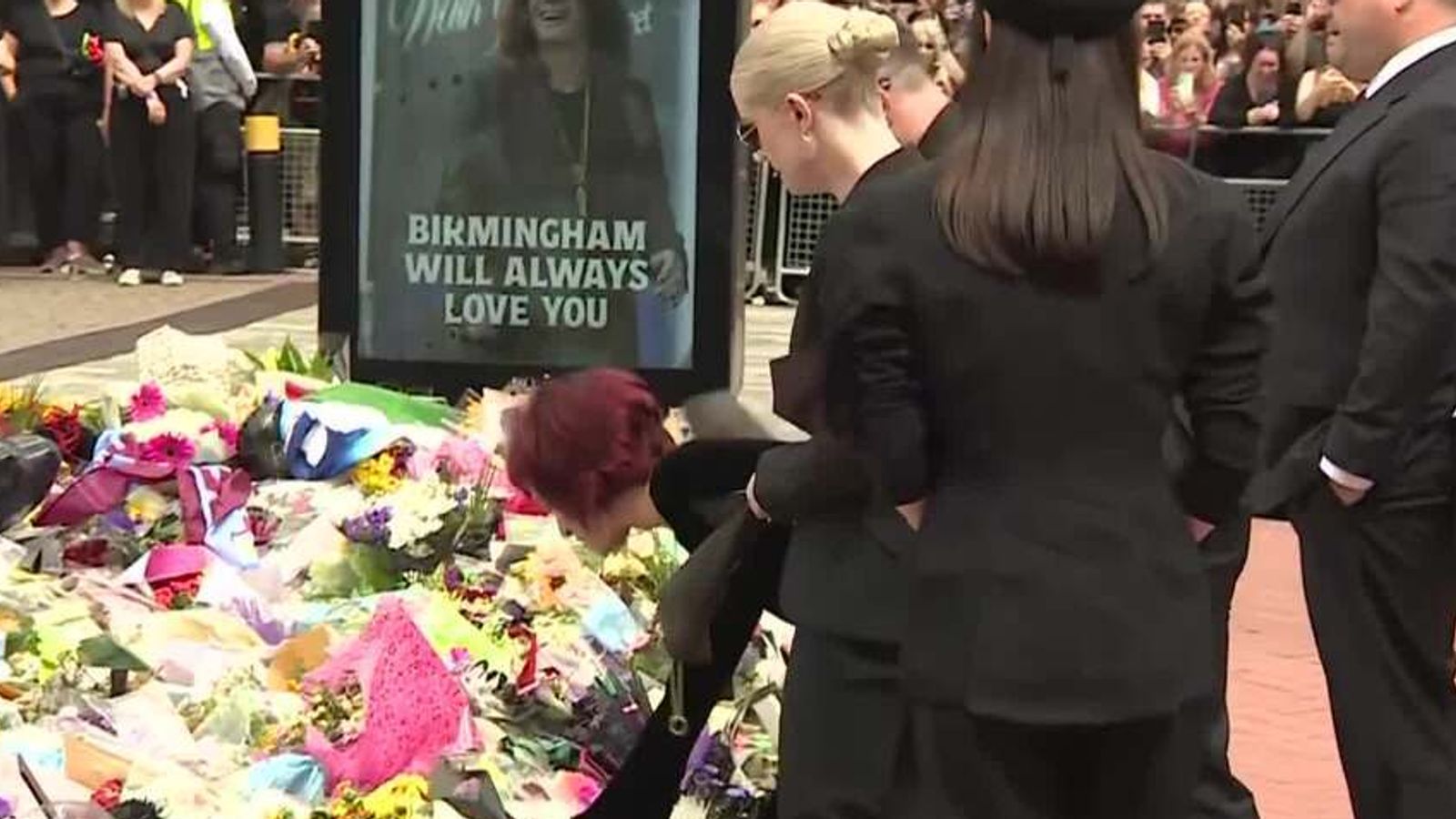 Ozzy Osbourne's family laid flowers as funeral procession travelled ...