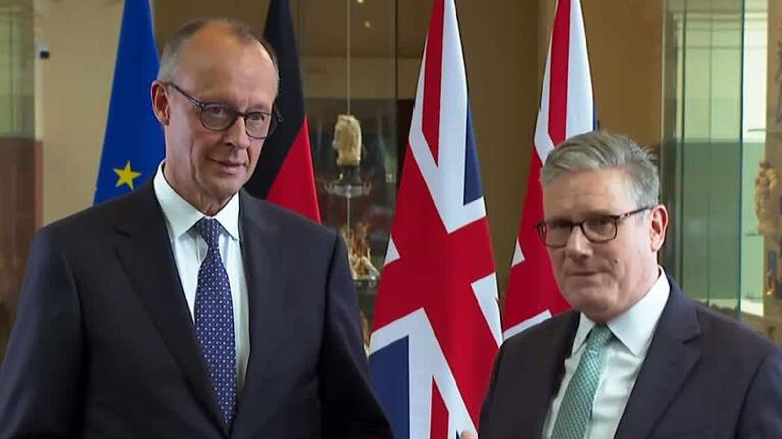 UK prime minister Keir Starmer and German chancellor Friedrich Merz ...