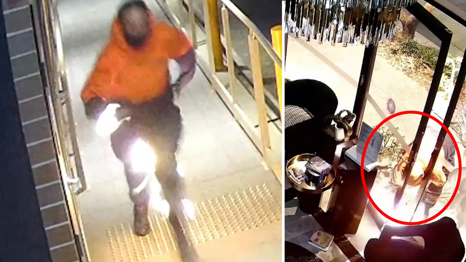 Clumsy arsonist sets his trousers alight while attempting to torch a salon in Australia ...