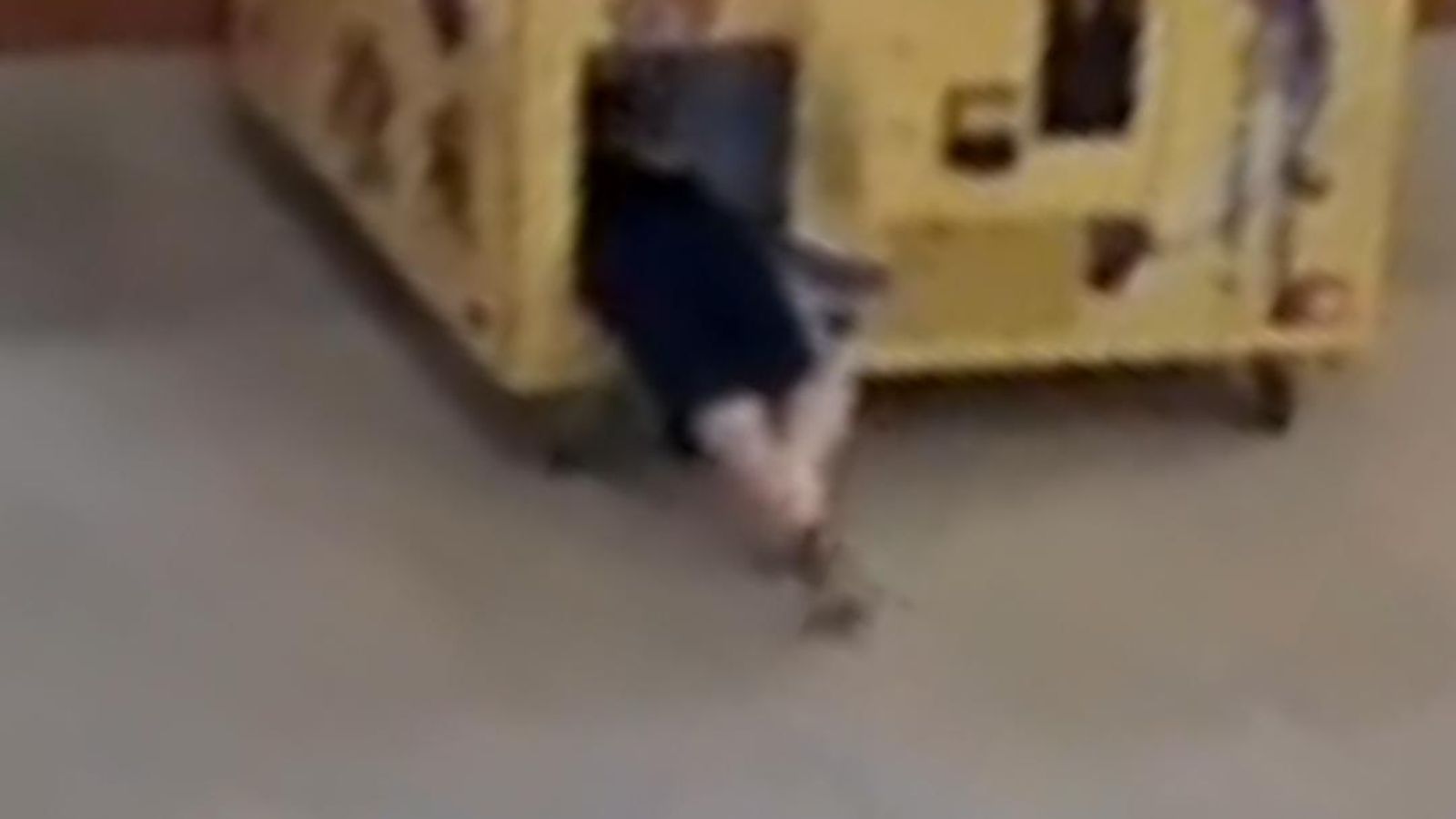 CCTV: Boy climbs into claw machine and gets stuck | US News | Sky News