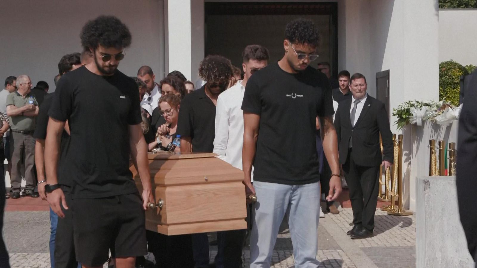 Diogo Jota's family and Liverpool players attend funeral in Portugal ...