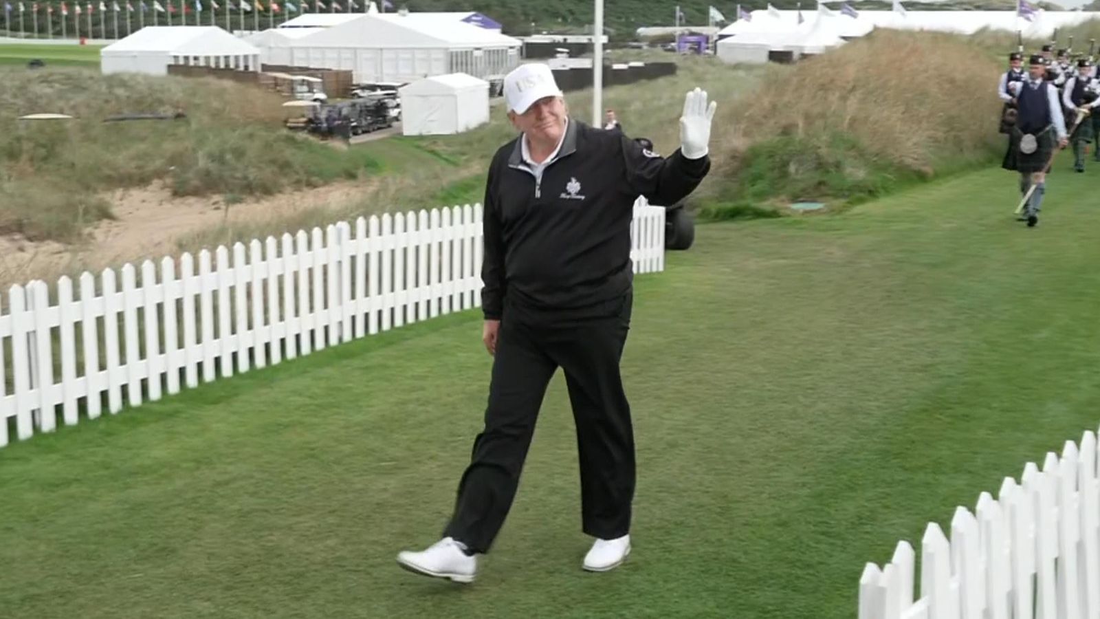 President Trump oversees opening of new golf course in Scotland | News ...