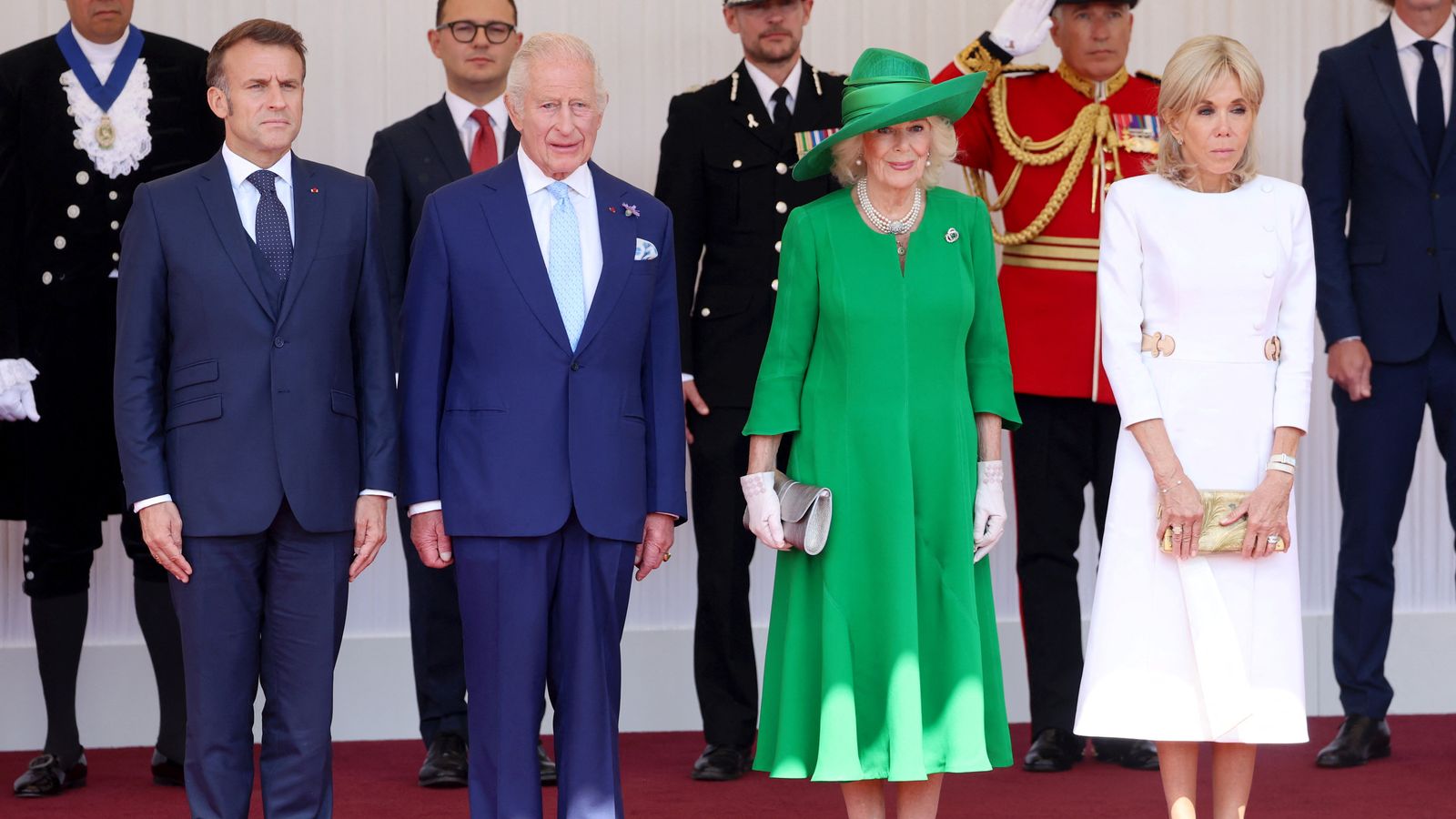 Royal family rolling out the red carpet for French president and his ...