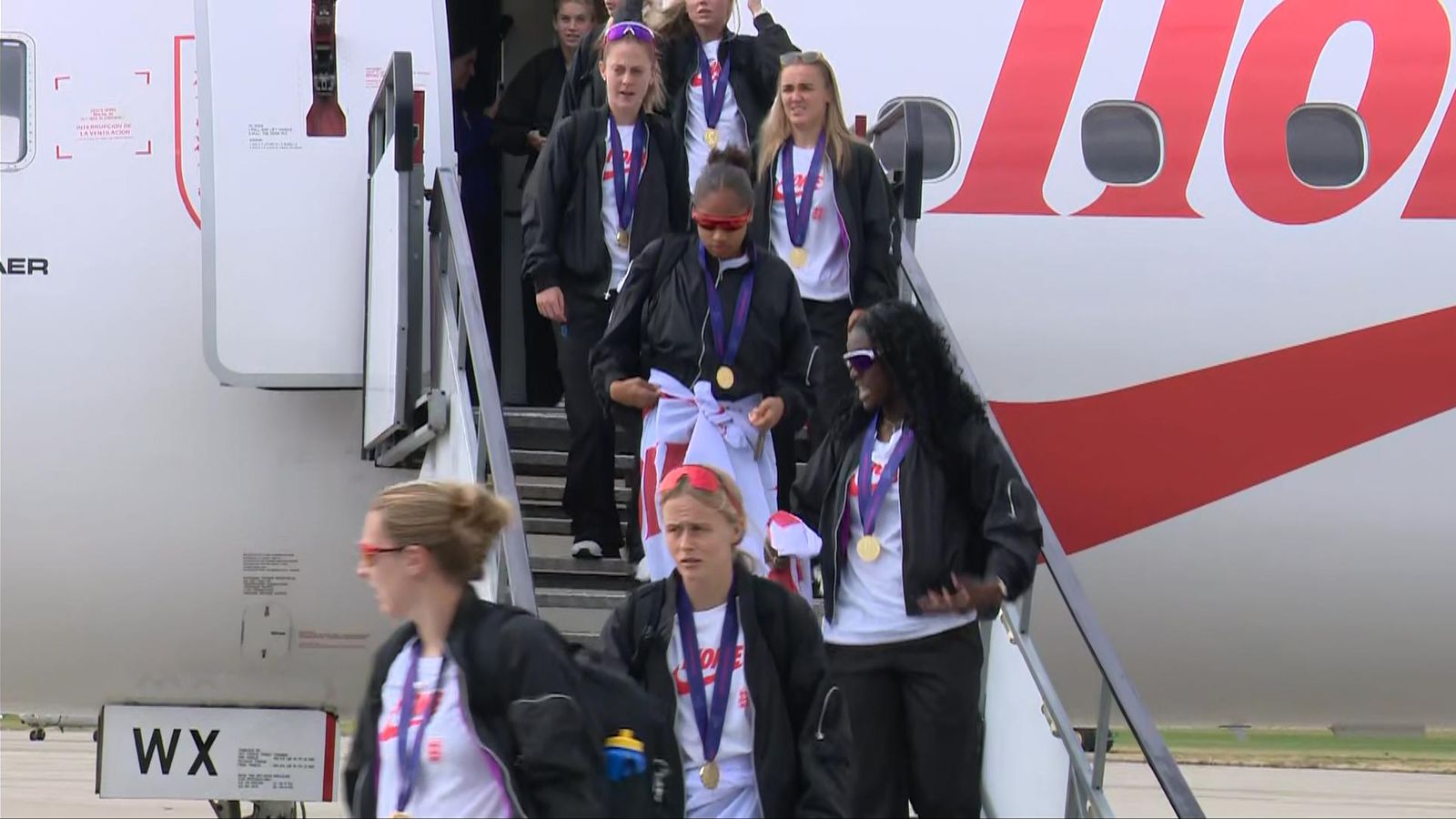 Lionesses arrive back home at Southend airport after Euros win | News ...
