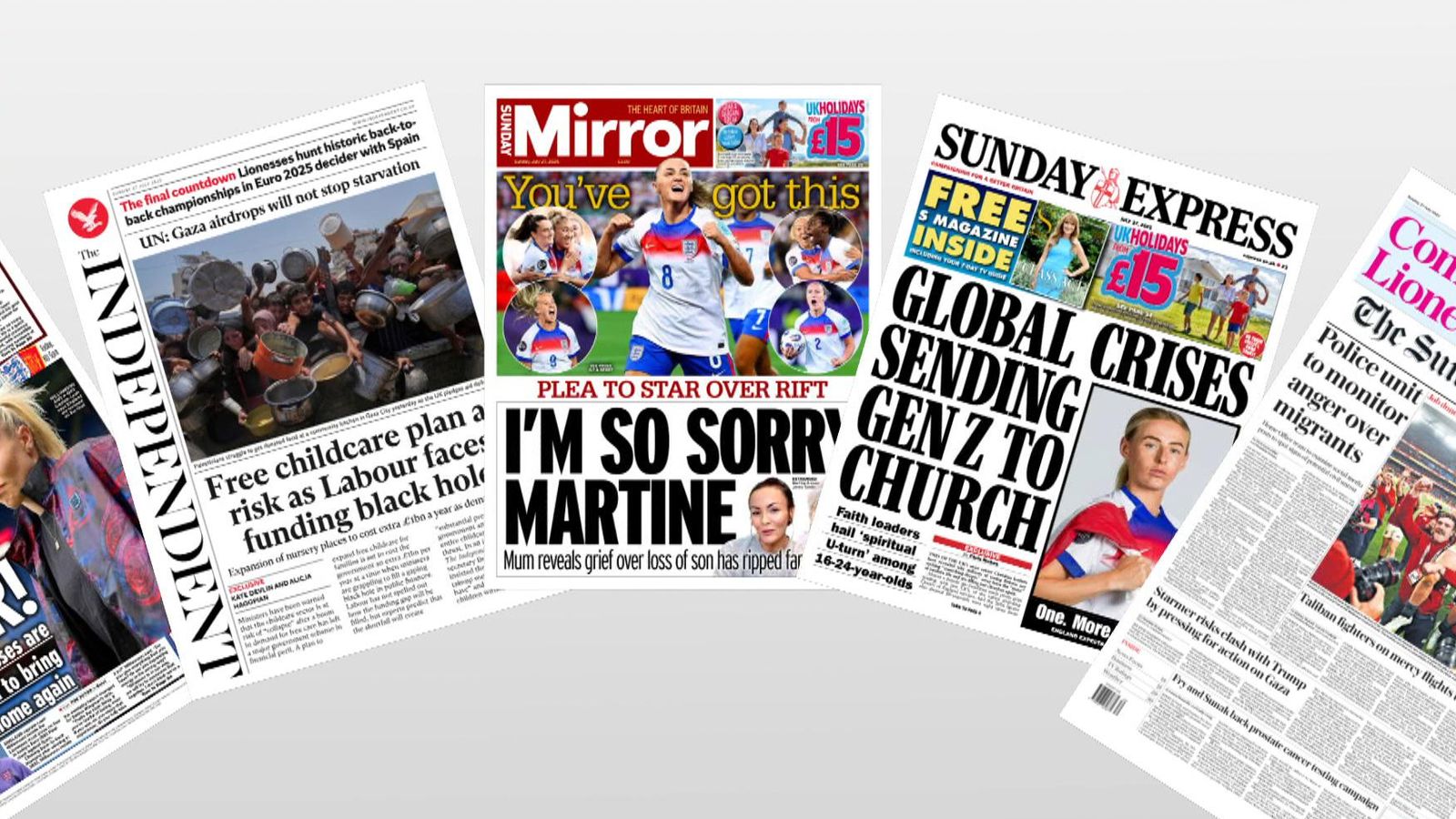 Sunday's national newspaper front pages | UK News | Sky News