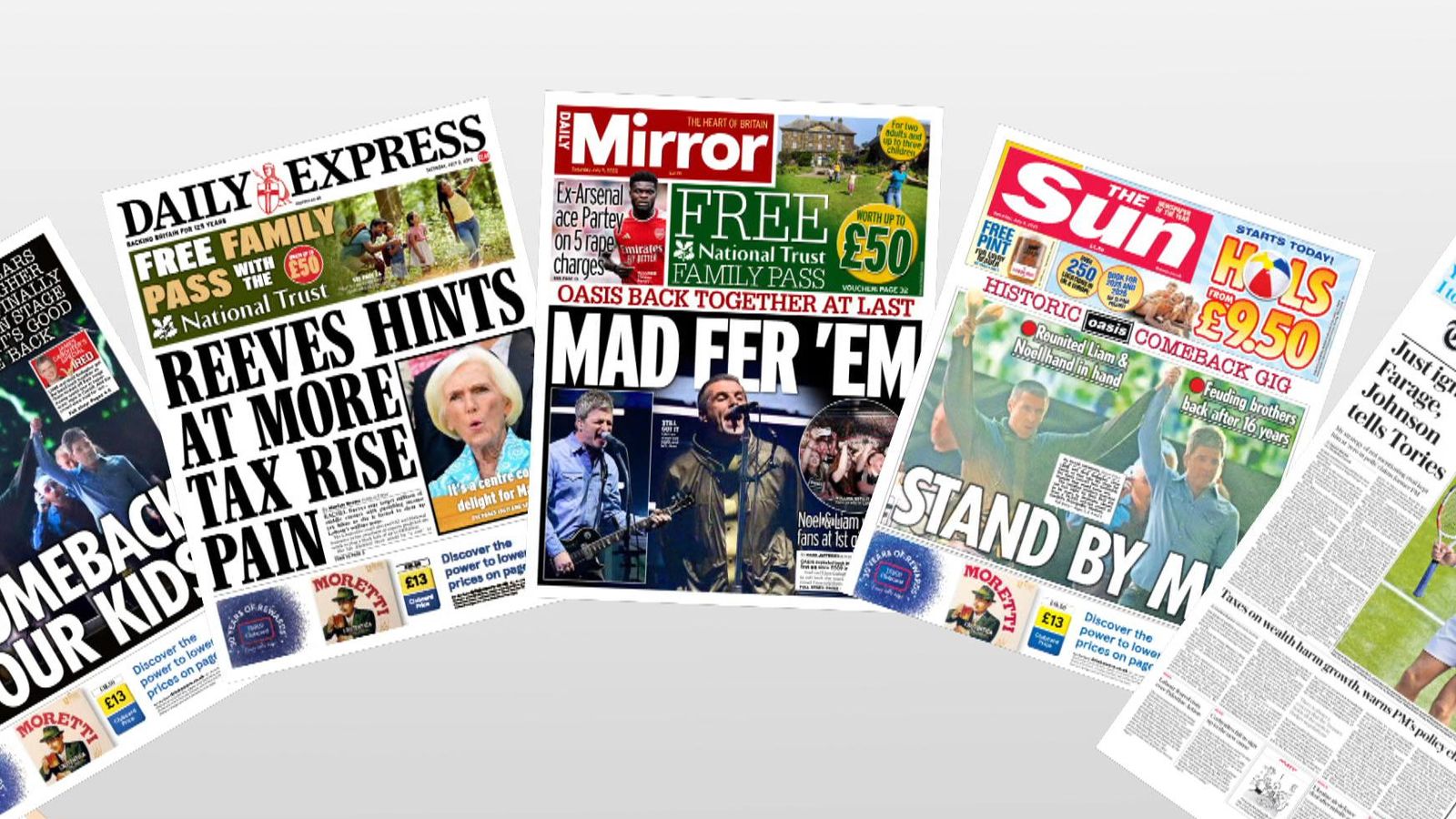 Saturday's national newspaper front pages | UK News | Sky News