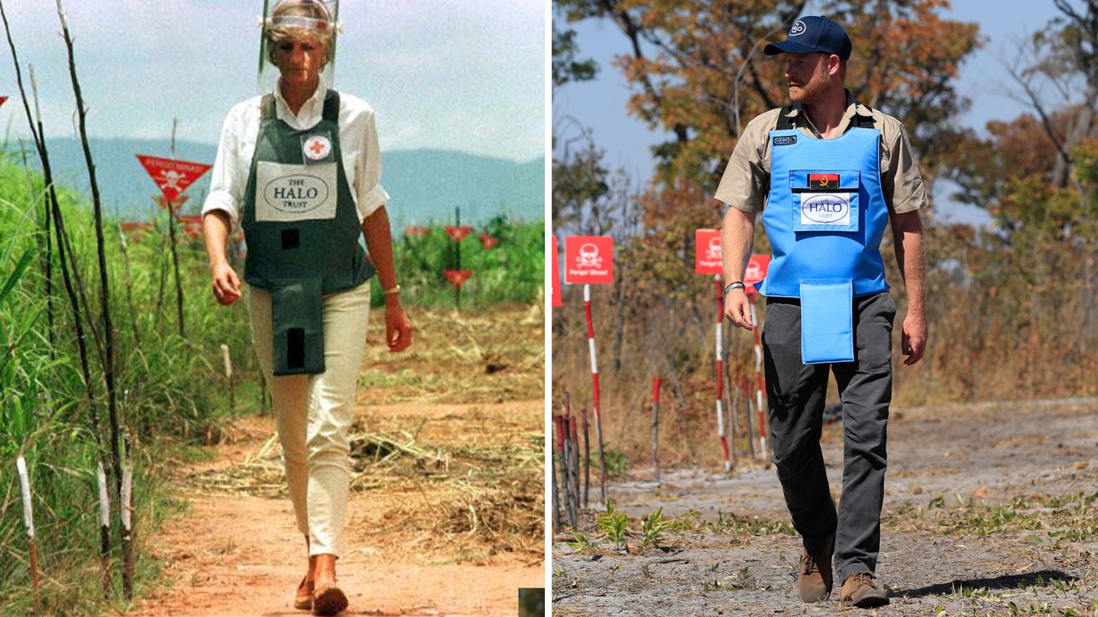 Prince Harry follows in Diana's footsteps - and returns to Angola to ...