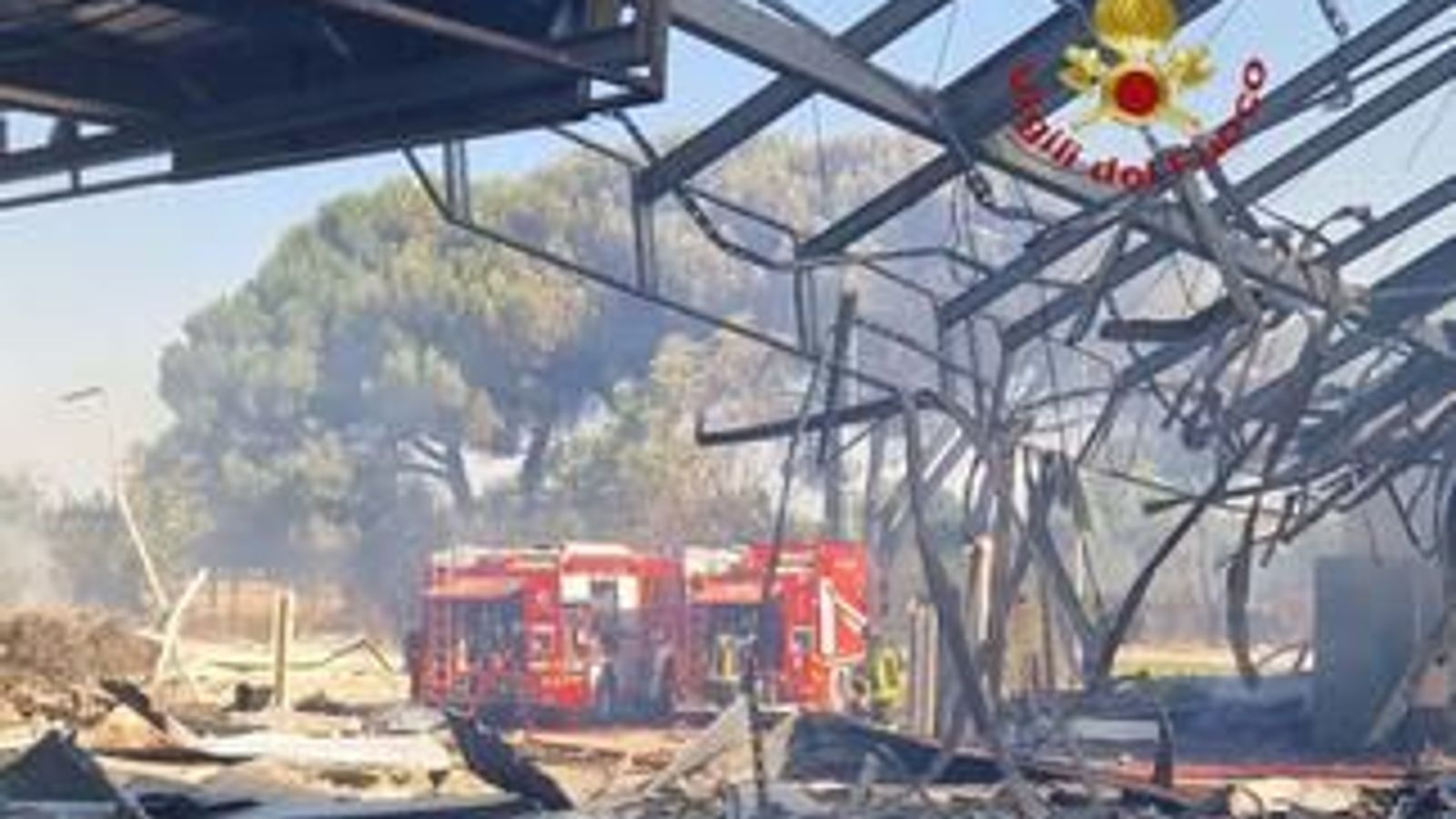 29 injured in Rome petrol station explosion and fire | World News | Sky ...
