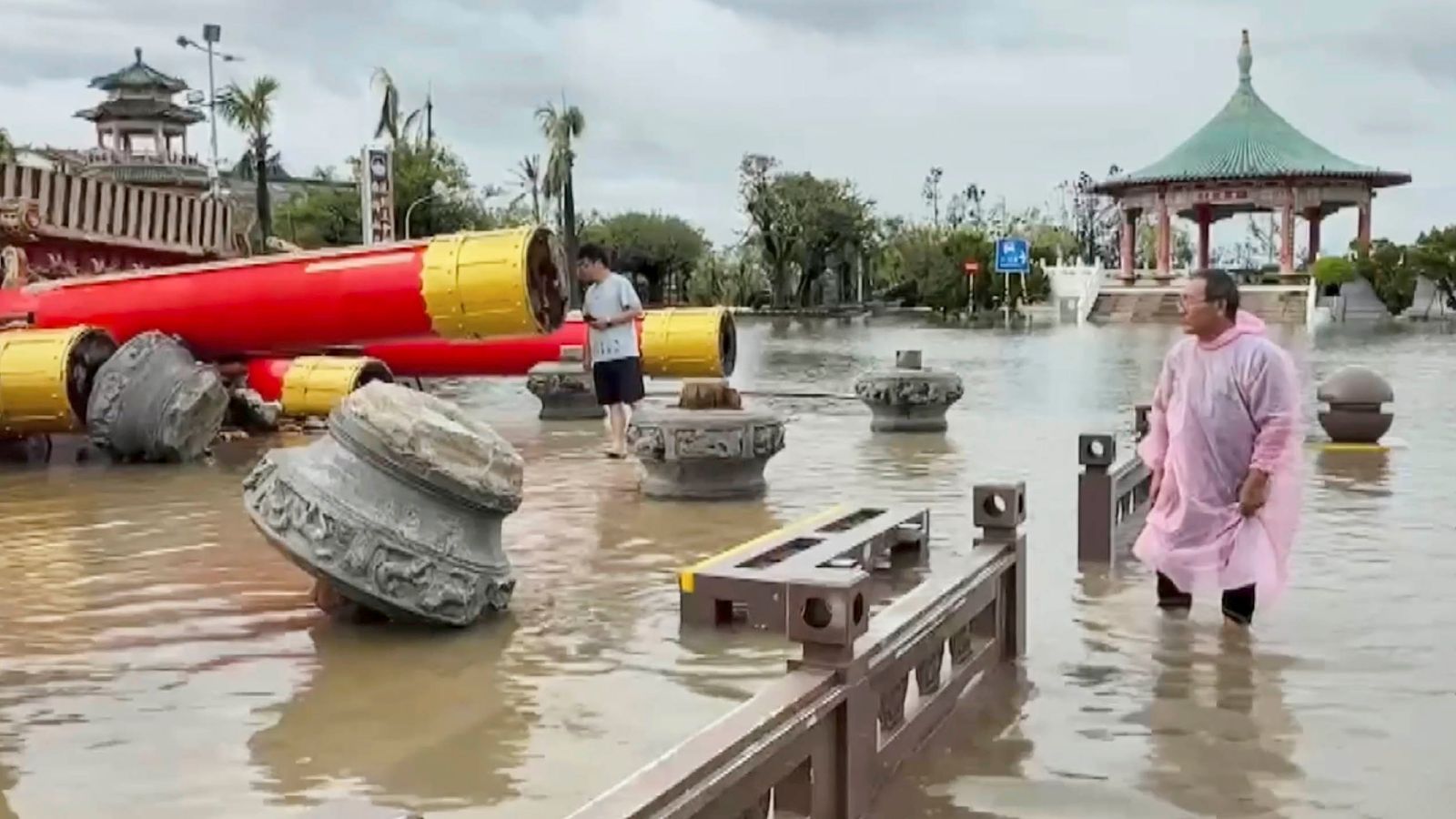 Typhoon Danas: Two people killed and hundreds injured as 135mph winds ...