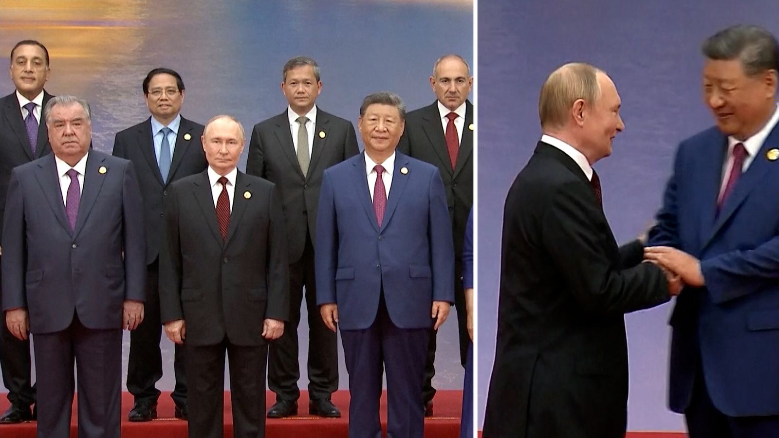 China's Xi Jinping hosts Russia's Vladimir Putin and other leaders at banquet | World News | Sky ...
