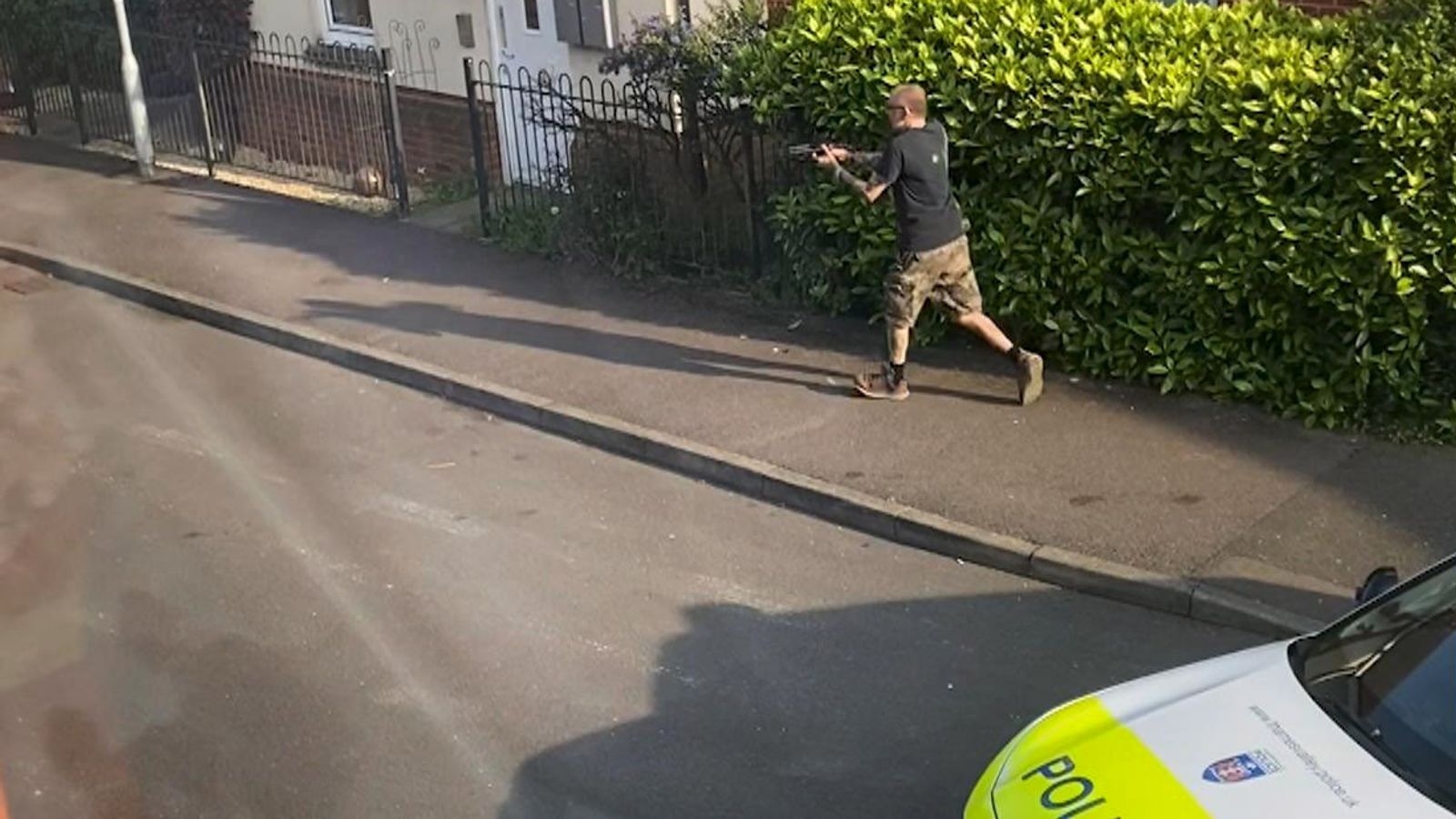 Police officer describes moment he was shot with crossbow - as attacker ...