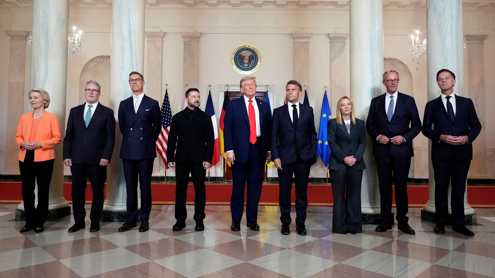 Donald Trump meets Volodymyr Zelenskyy and European leaders at White ...