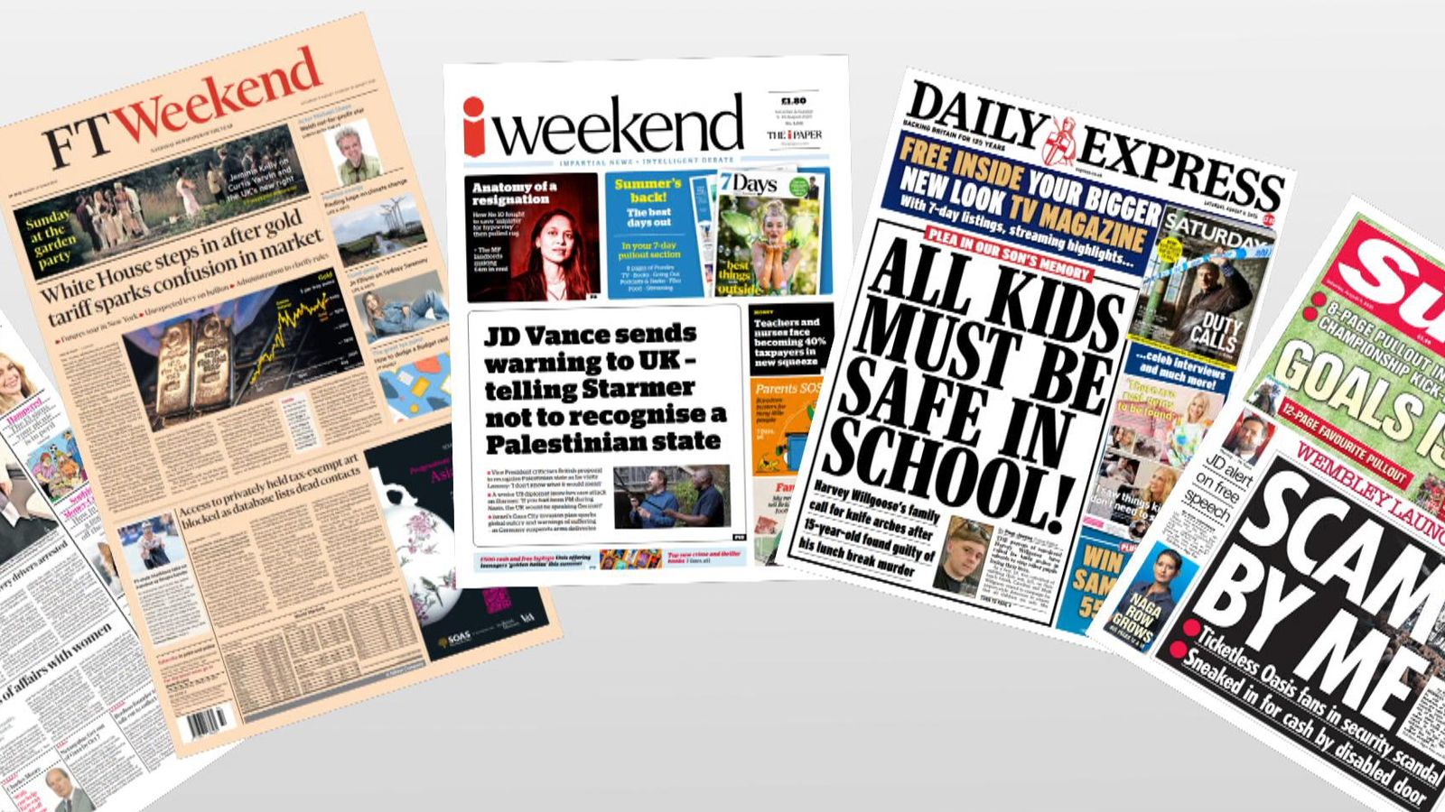 Saturday's national newspaper front pages | UK News | Sky News