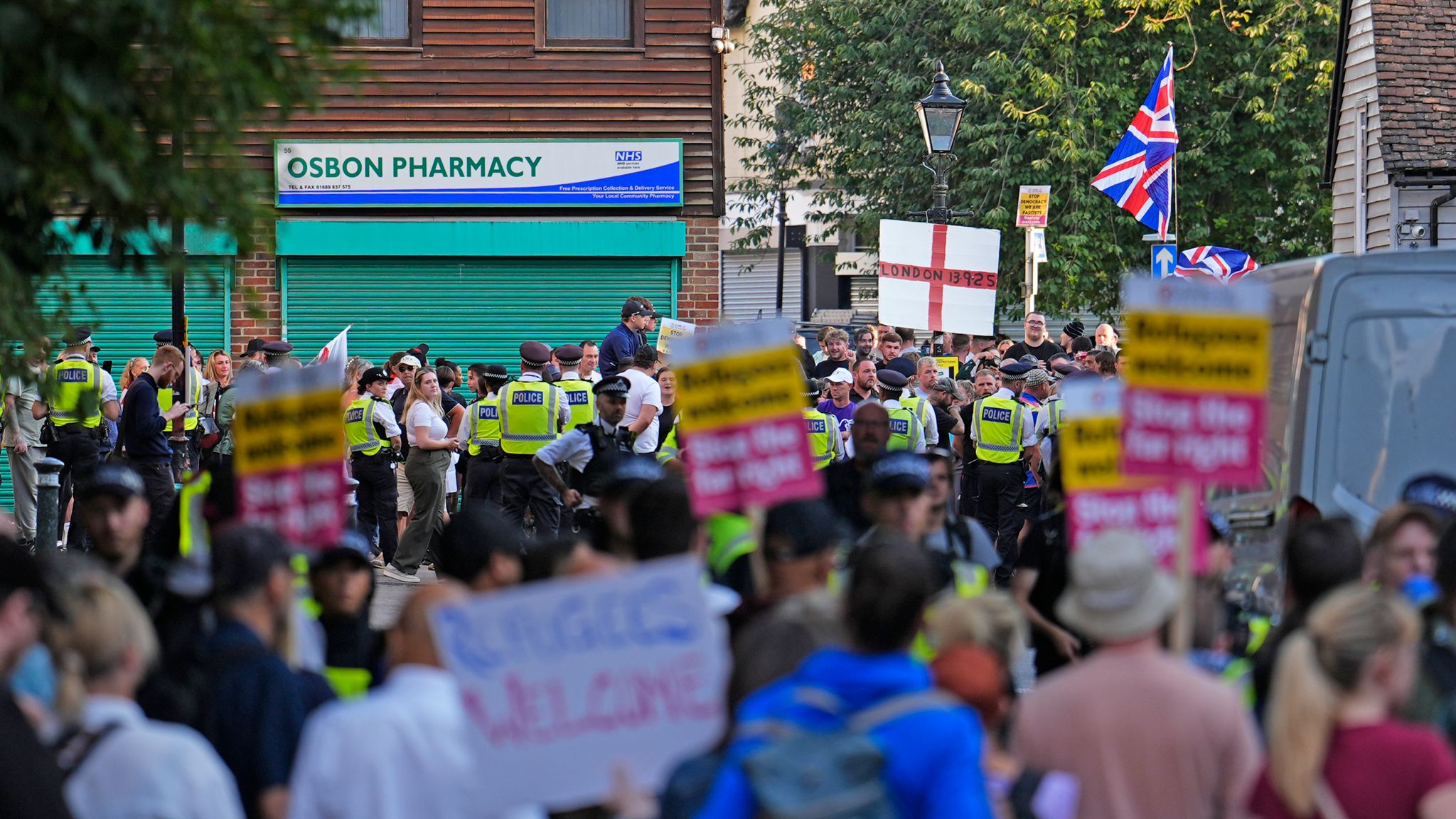 Asylum hotel protests expected to swell this weekend - as Farage ...