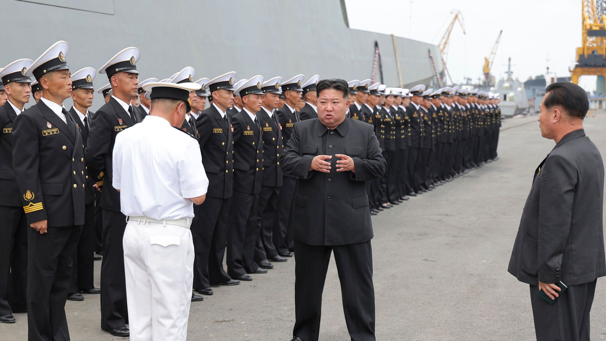 Kim Jong Un tours new North Korean warship - months after 'criminal ...