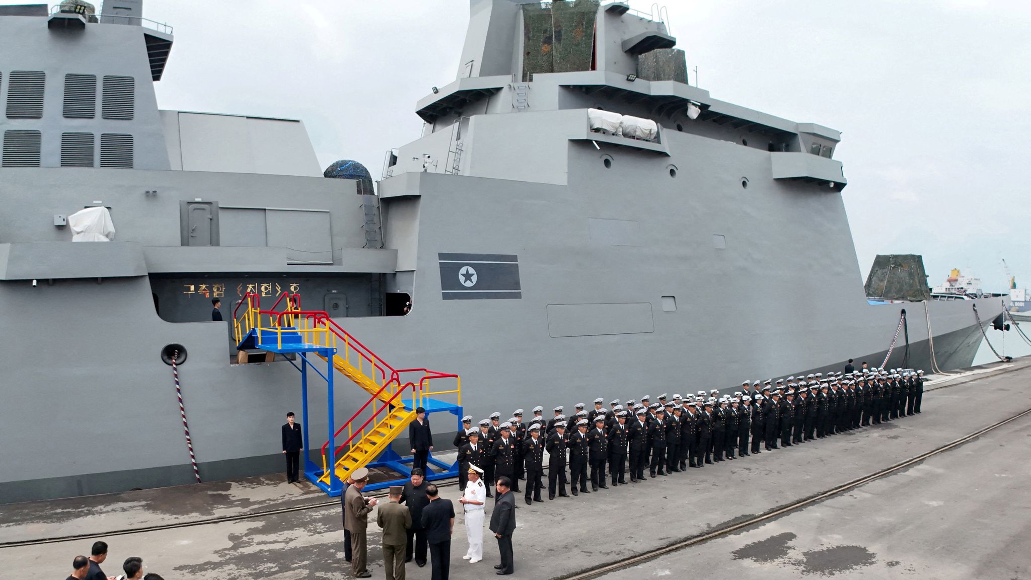 Kim Jong Un tours new North Korean warship - months after 'criminal ...