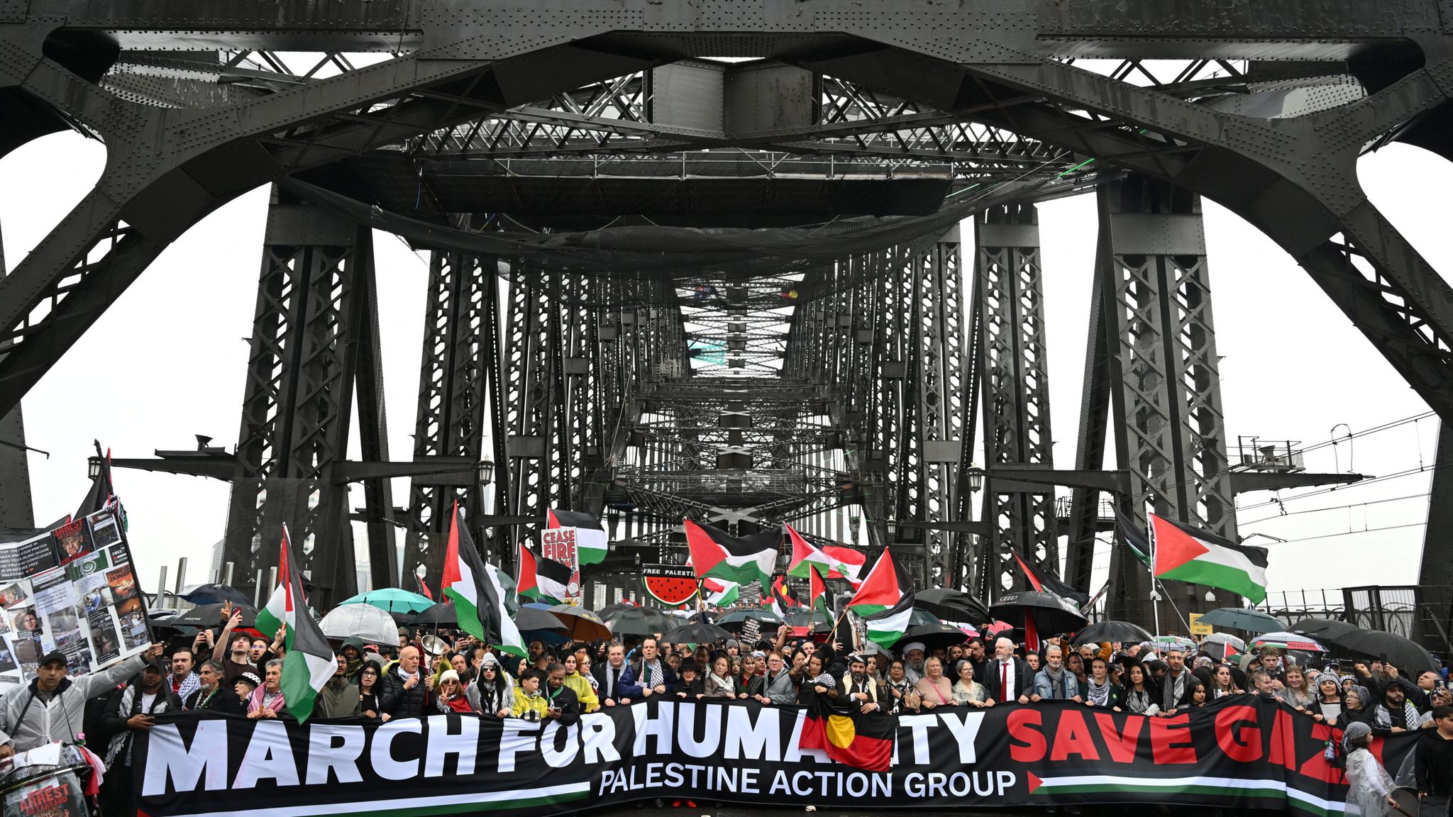 Sydney Harbour Bridge pro-Palestine protest so busy it was 'perilous ...