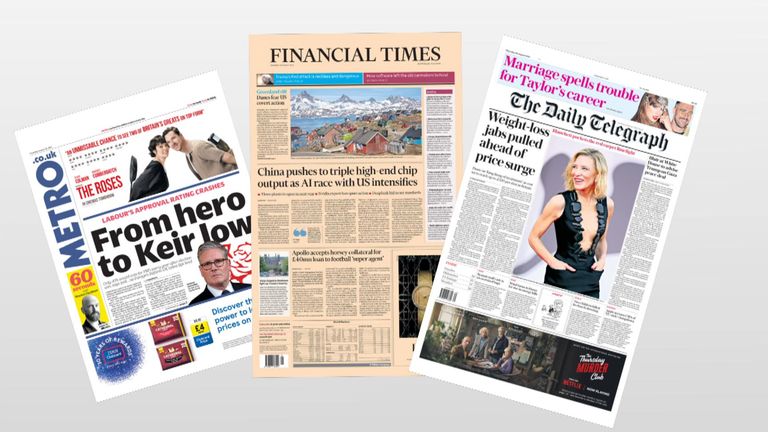 Press Preview: Thursday's front pages | News UK Video News | Sky News