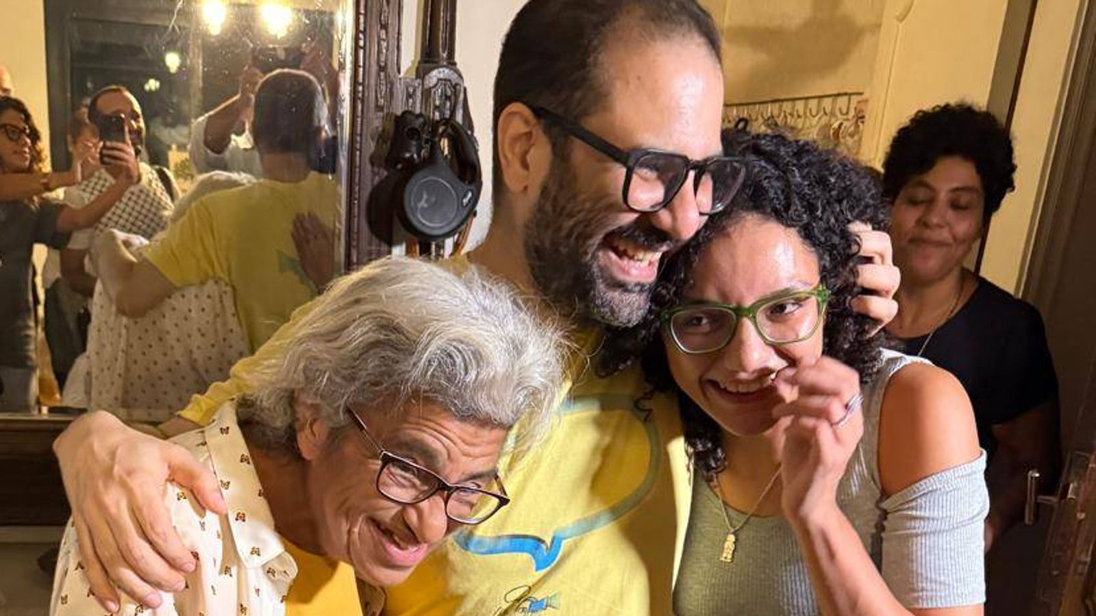 Pro-democracy Egyptian-British activist Alaa Abd el-Fattah reunited ...