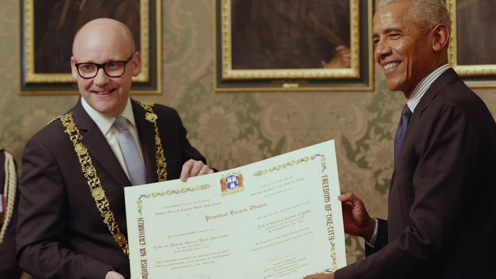 Barack Obama receives Freedom of the City of Dublin award | World News ...