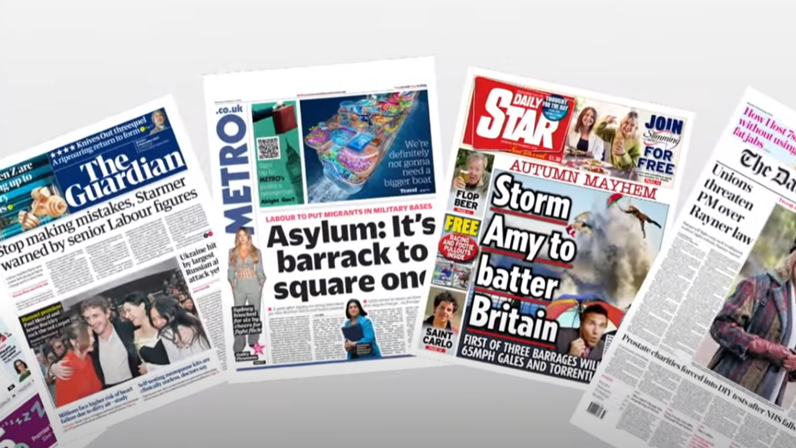 Monday's national newspaper front pages | UK News | Sky News