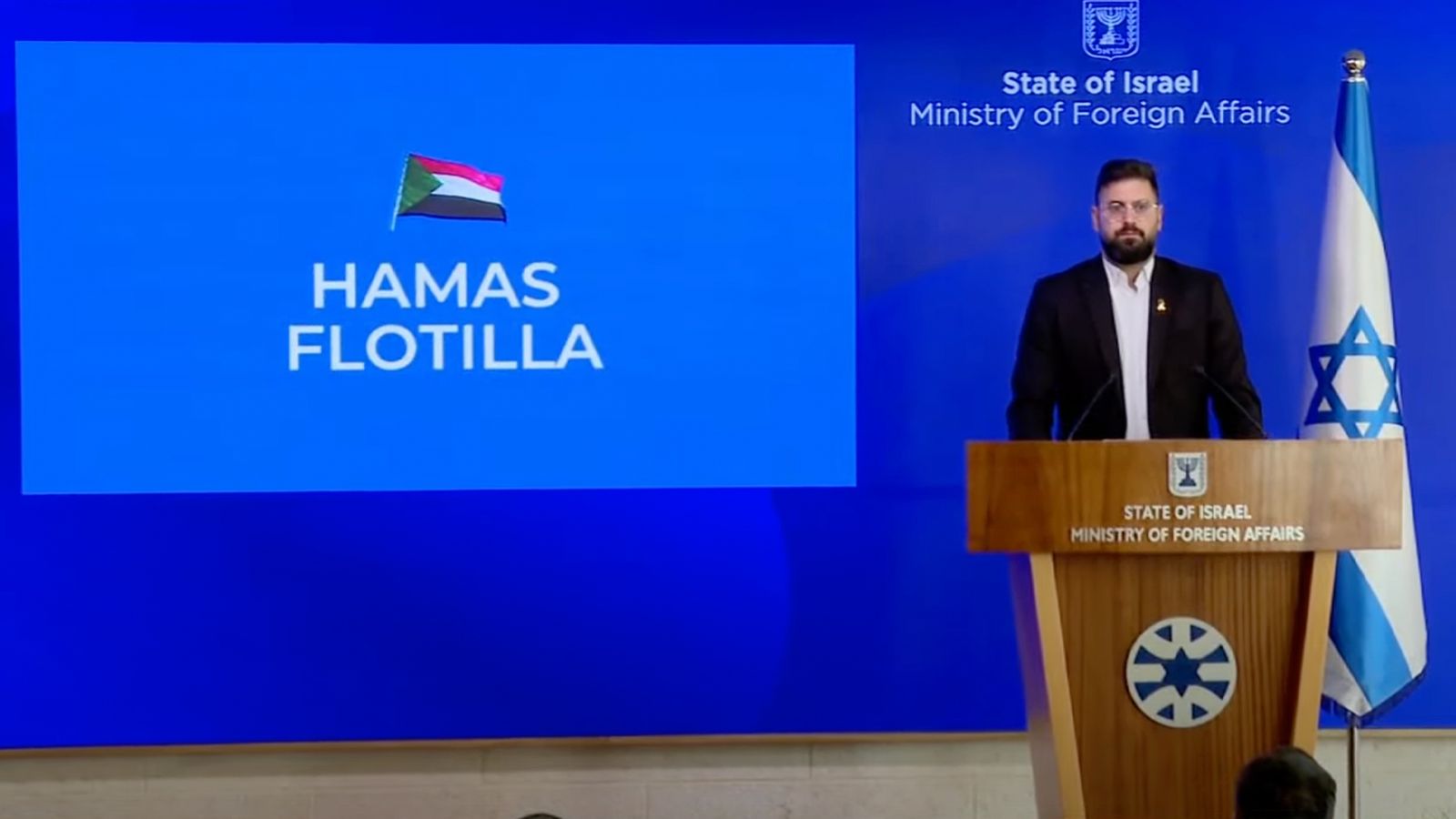 Watch Israeli news conference after 'drone attack' on Gaza aid flotilla ...