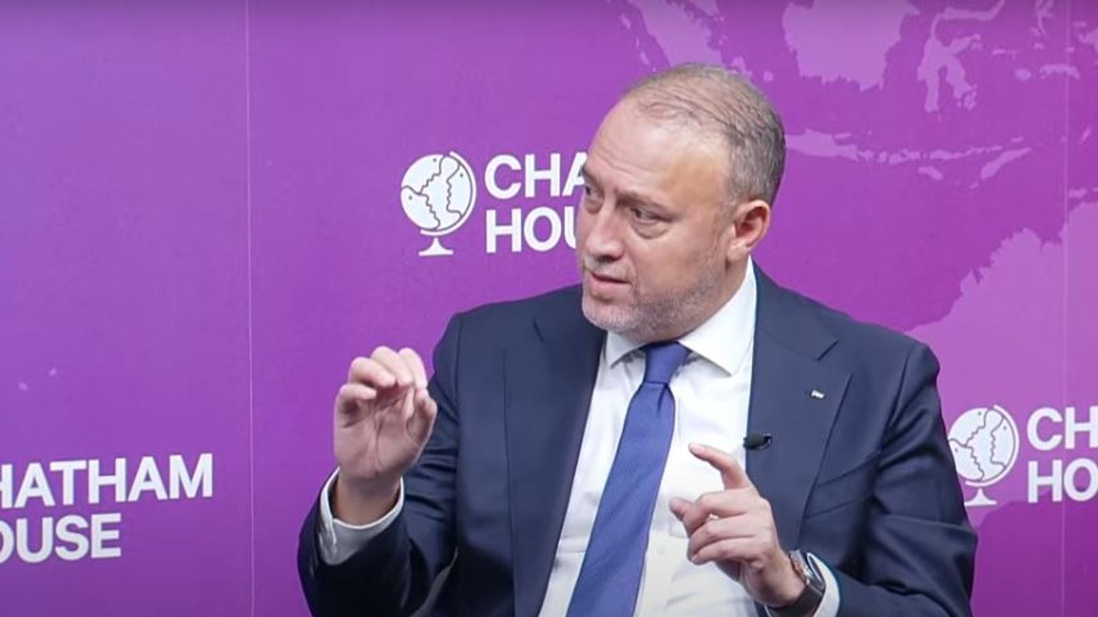 Palestinian ambassador to UK Husam Zomlot speaks at Chatham House event ...