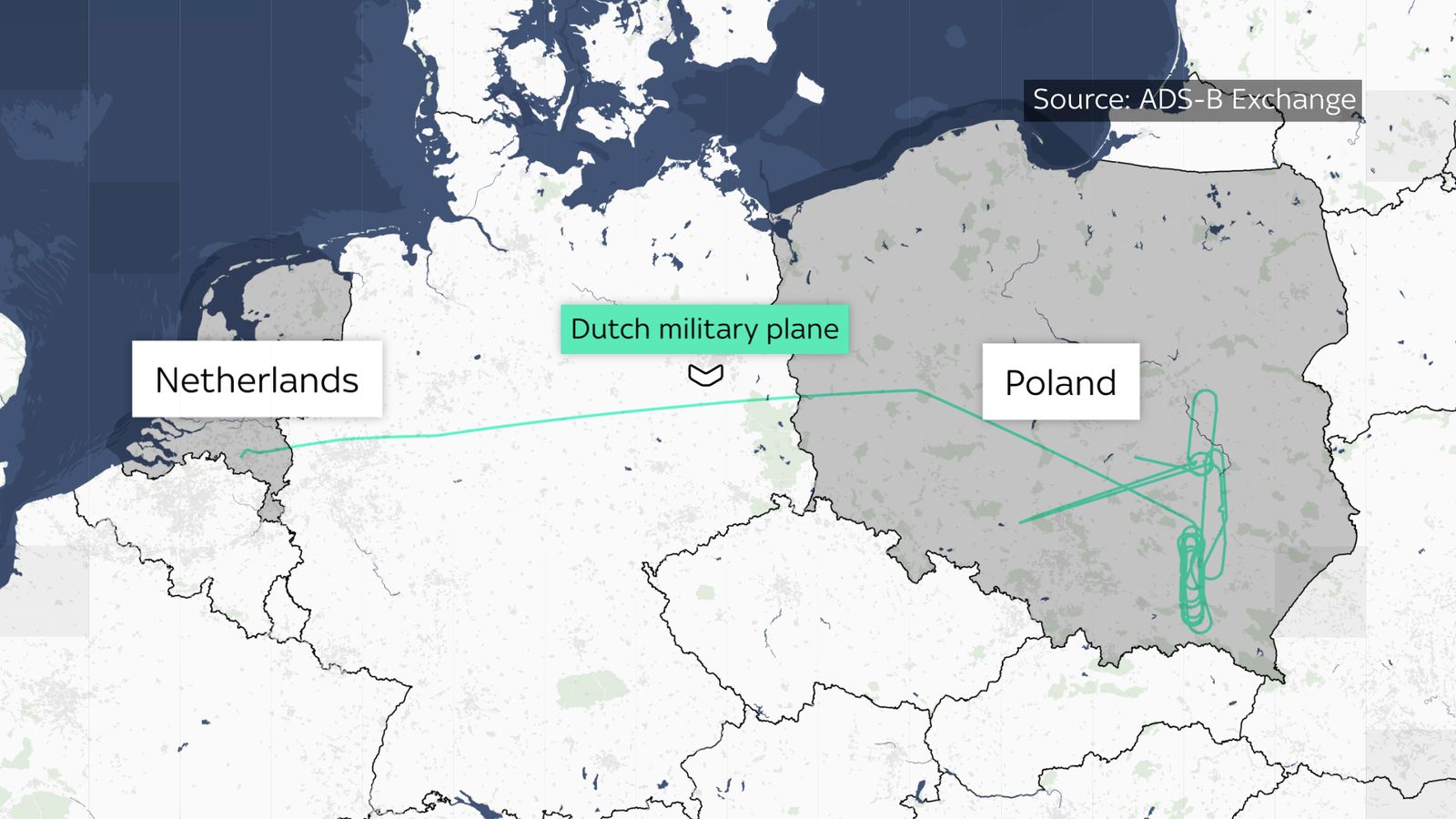 Flight tracking shows NATO response to Russian incursion in Poland ...