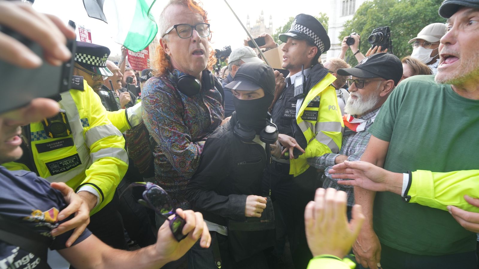 Police condemn 'intolerable abuse' at Palestine Action protest - as ...